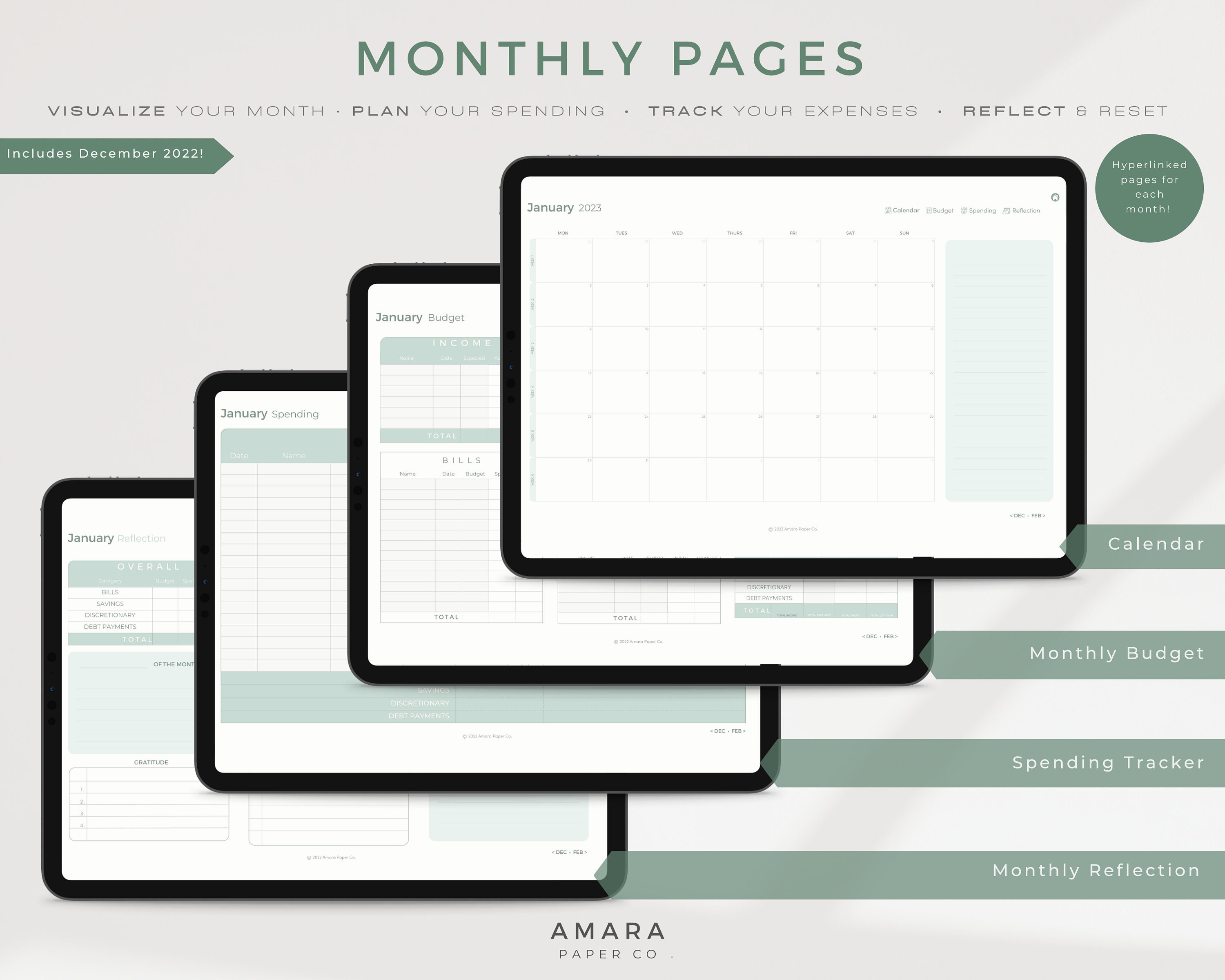 Digital Budget Planner Goodnotes Printable Notability Monthly Budget ...