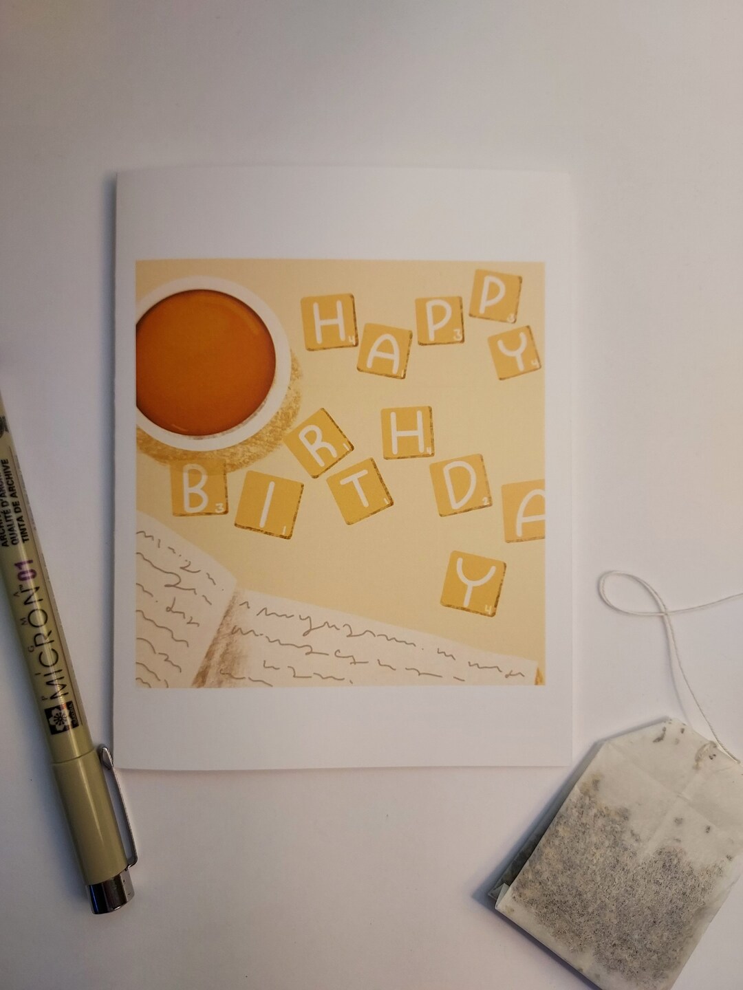 Aesthetic Scrabble Tiles Birthday Card With Envelope Blank - Etsy