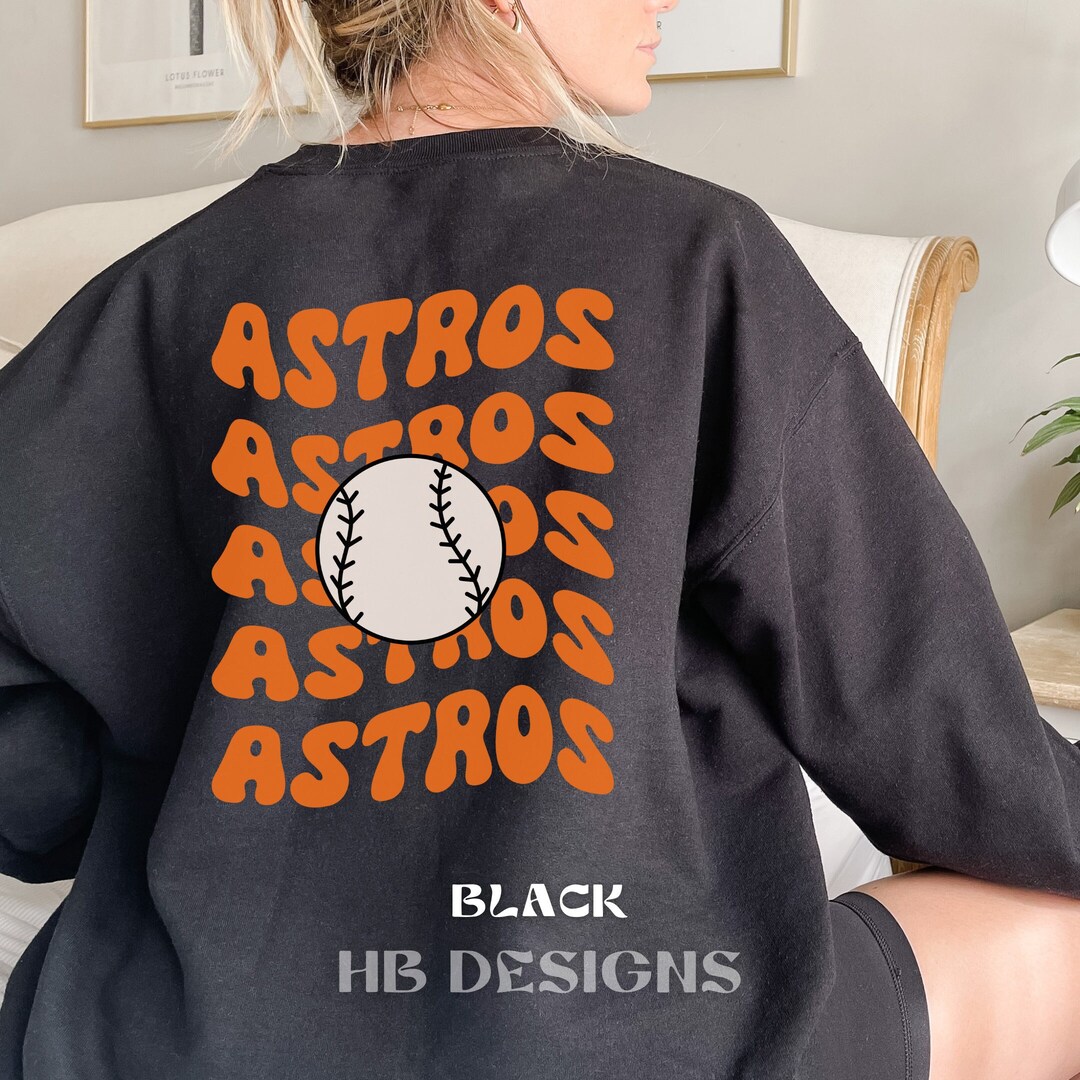 Houston Astros Retro Baseball Sweatshirt Astros Crewneck - Etsy