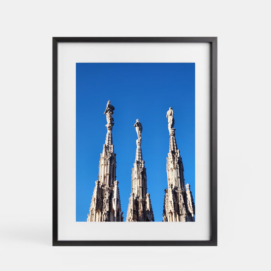 Duomo Di Milano Spires, Photo of the Cathedral and Italian Sky, Wall ...