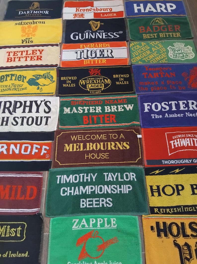 Vintage Pub Beer/bar Towels - Etsy