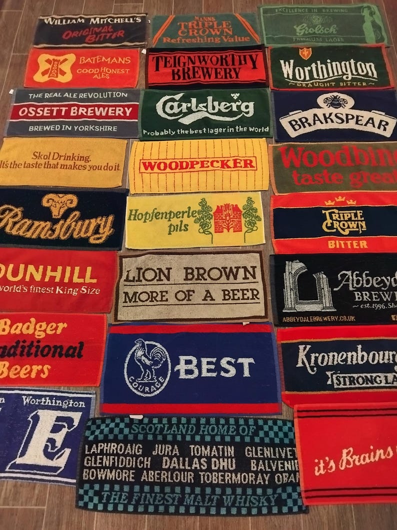 Vintage Pub Beer/bar Towels - Etsy