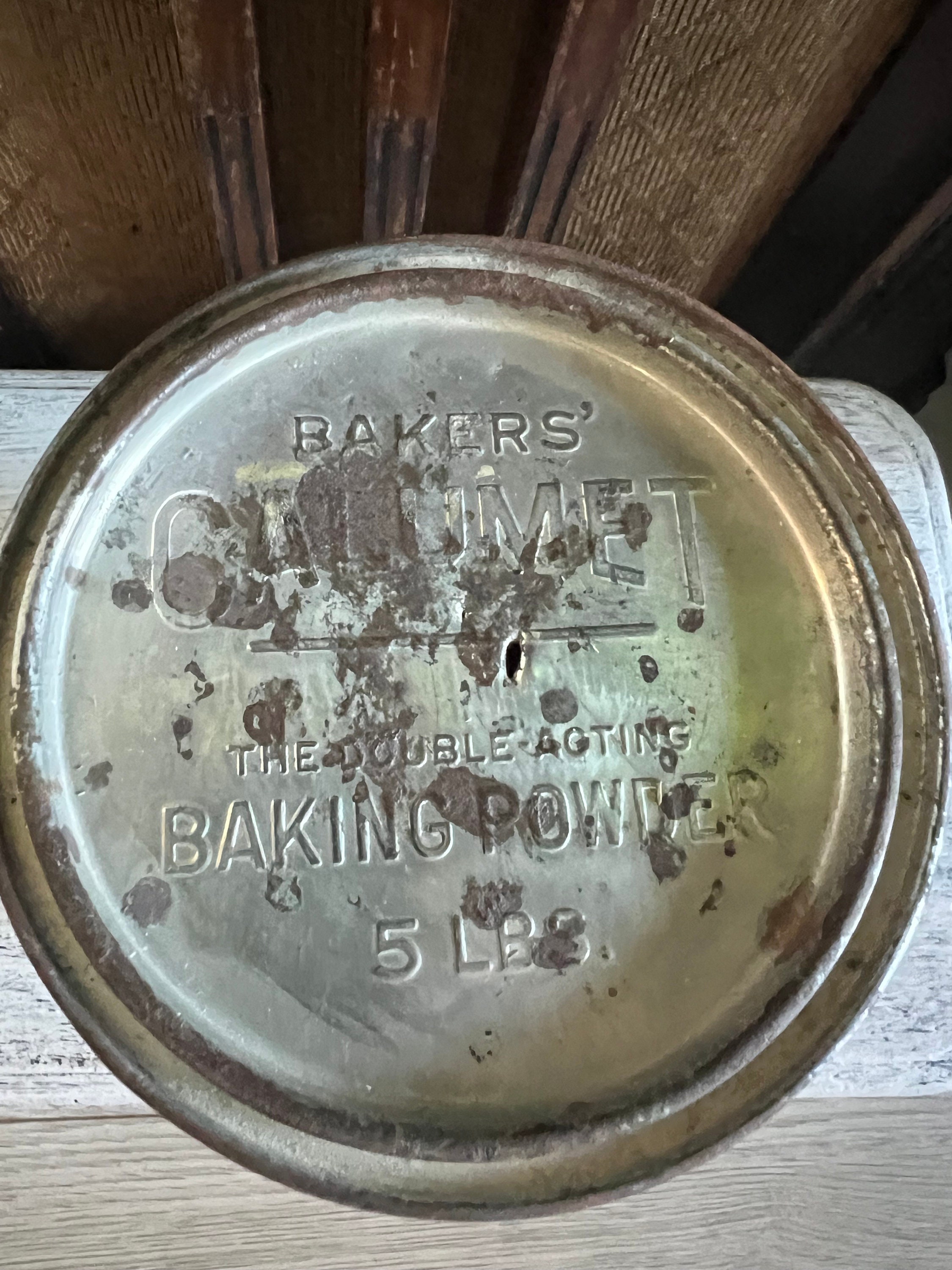 Antique Vintage Calumet Baking Powder Tin Can Large Red - Etsy