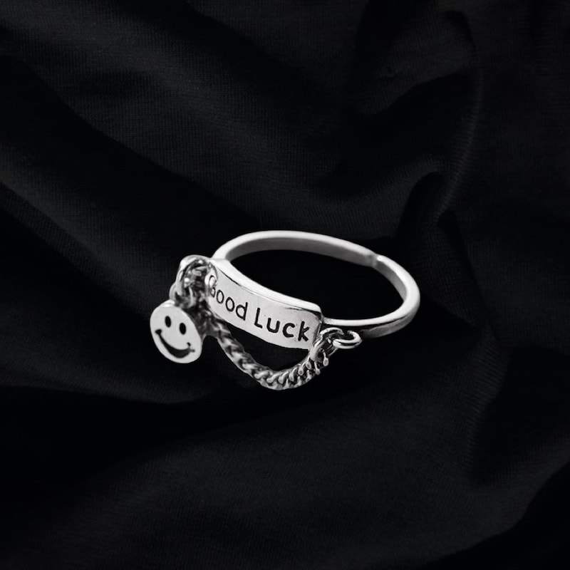 Smiley Face Ring - Etsy