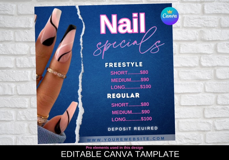 Nail Special Flyer Nail Flyer Appointment Flyer Nails - Etsy