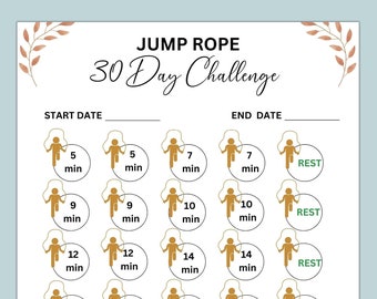Jump Rope 30 Day Challenge - Etsy