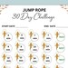 30 Day Jump Rope Challenge | 30 Day Challenge Printable | Jump Rope ...