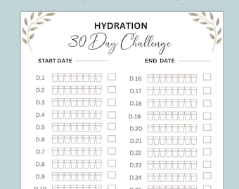 30 Day Challenge Tracker 30 Day Challenge Printable 30 Day Habit ...