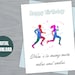 Running Card| Runner Birthday Card| Runner Gifts| Marathon Card ...