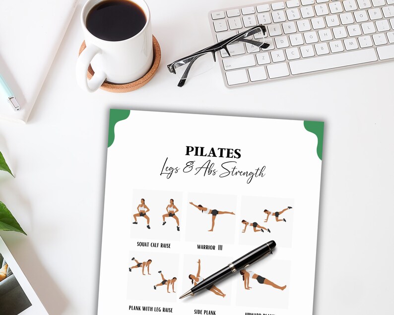 Pilates Exercise Guide, Pilates Workout for Women, Home Workout ...