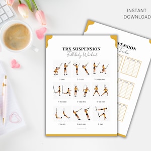 TRX Suspension Exercise Guide, Trx Workout, TRX Fitness Challenge, Flat ...