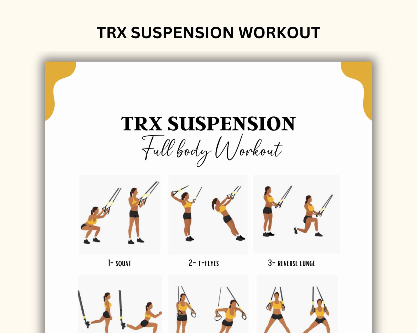 TRX Suspension Exercise Guide, Trx Workout, TRX Fitness Challenge, Flat ...