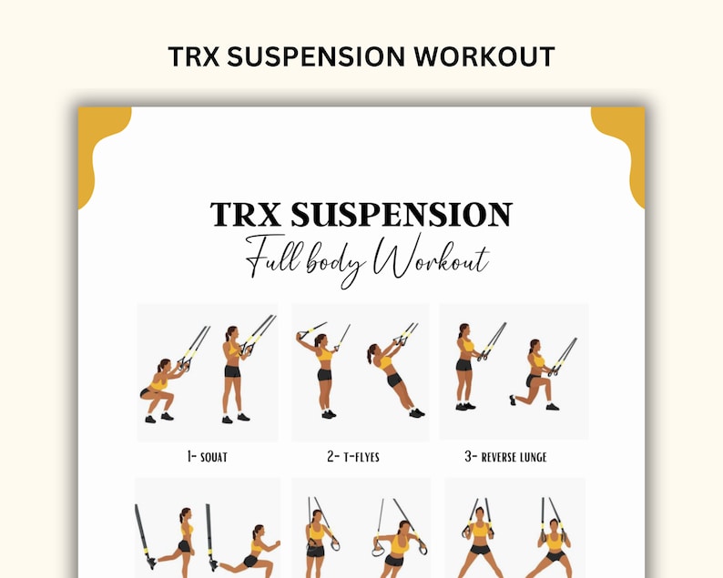 TRX Suspension Exercise Guide, Trx Workout, TRX Fitness Challenge, Flat ...