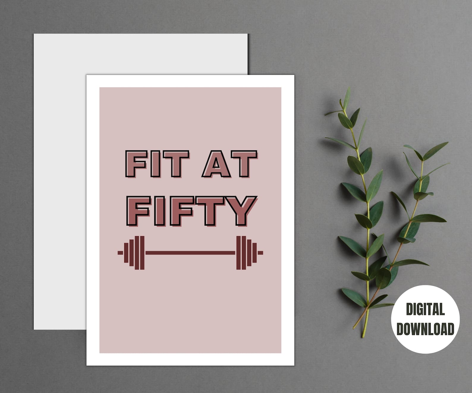 Fit at Fifty Gym Card| Funny 50th Fitness Birthday Card| Man Woman Gym ...