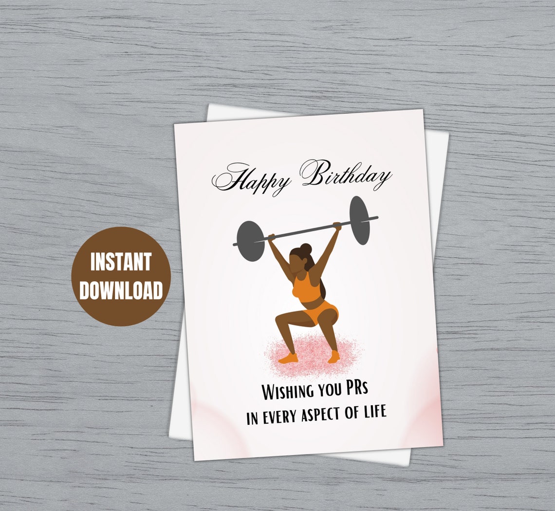 Black Girl Gym Card African American Fitness Gift Gym Card - Etsy