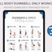 Home Workout Plan Dumbbell Workout Strength Weight Training Plan ...