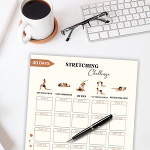 30 Day Stretching Challenge, Stretch Routine, Home Workout Women ...