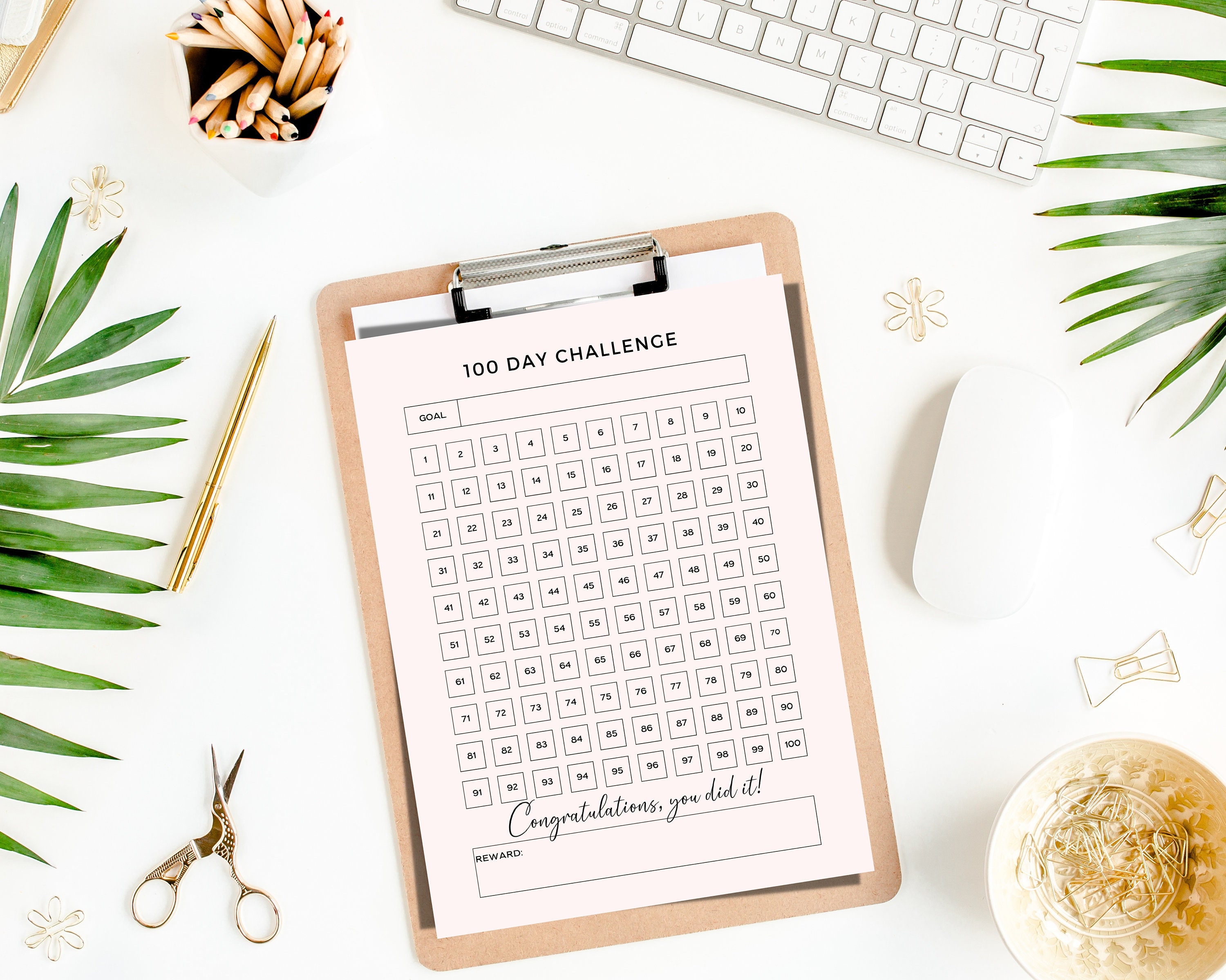 100 Day Challenge Tracker 2023 Goal Planner 100 Day Habit Tracker ...