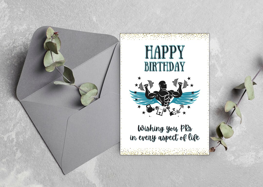 Gym Lifting Card| Man Gym Gifts | Gym Card for Him | Birthday Card ...