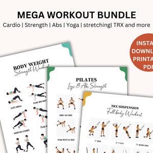 Mega Full Body Exercise Workout Bundle, Full Body Workout, Fitness ...