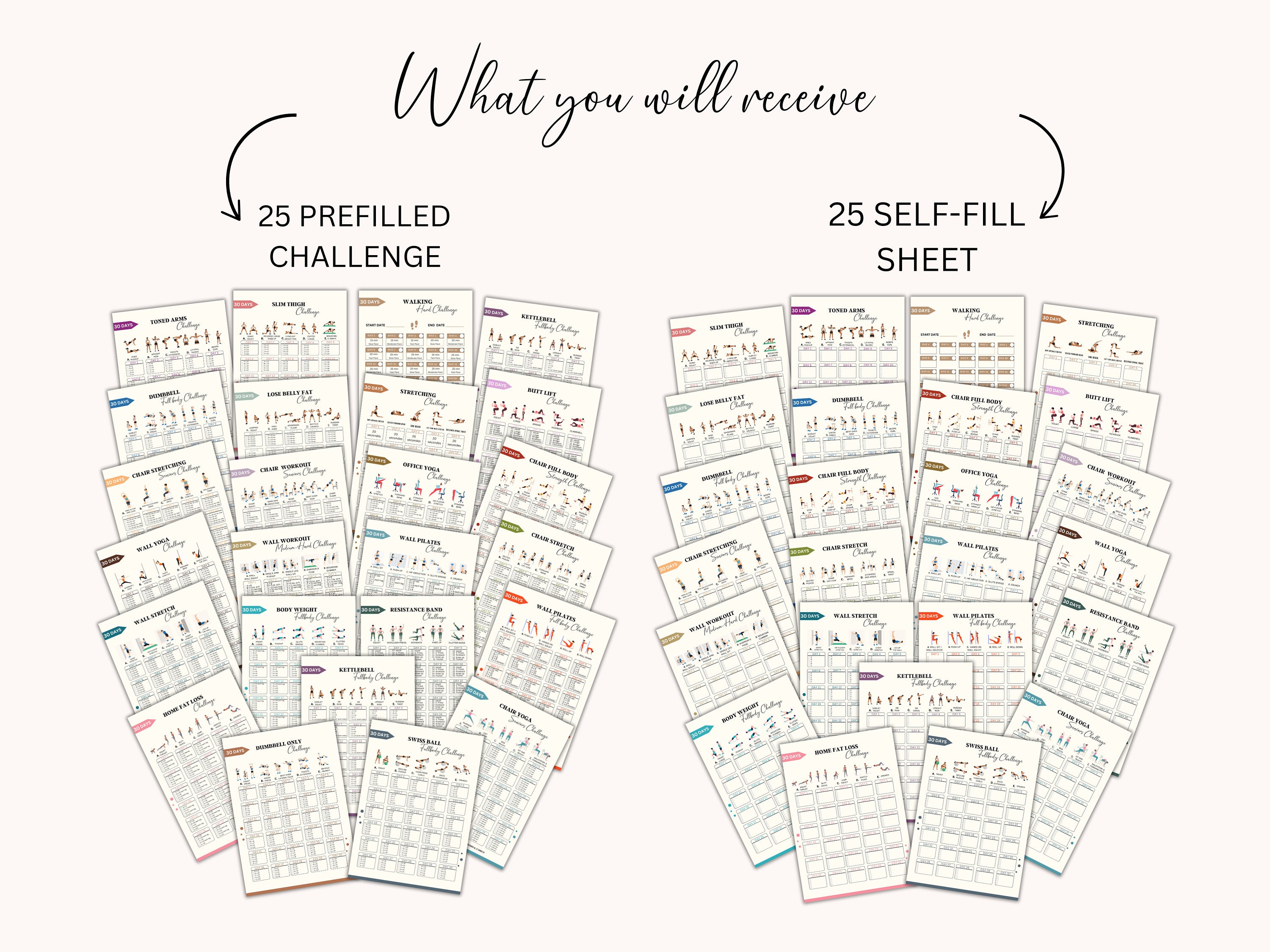 Full Body Exercise Workout Bundle, Full Body Workout, Fitness Guide ...