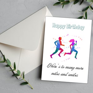 Running Card| Runner Birthday Card| Runner Gifts| Marathon Card ...