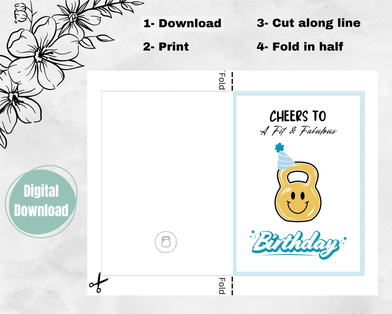 Gym Birthday Card Gym Gifts Gym Card for Him Her Birthday - Etsy