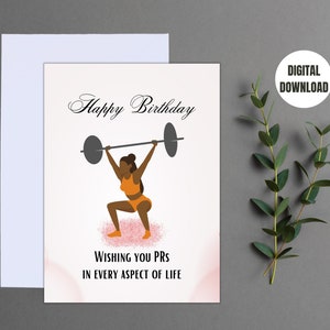 Black Girl Gym Card, African American Fitness Gift, Gym Card for Her ...