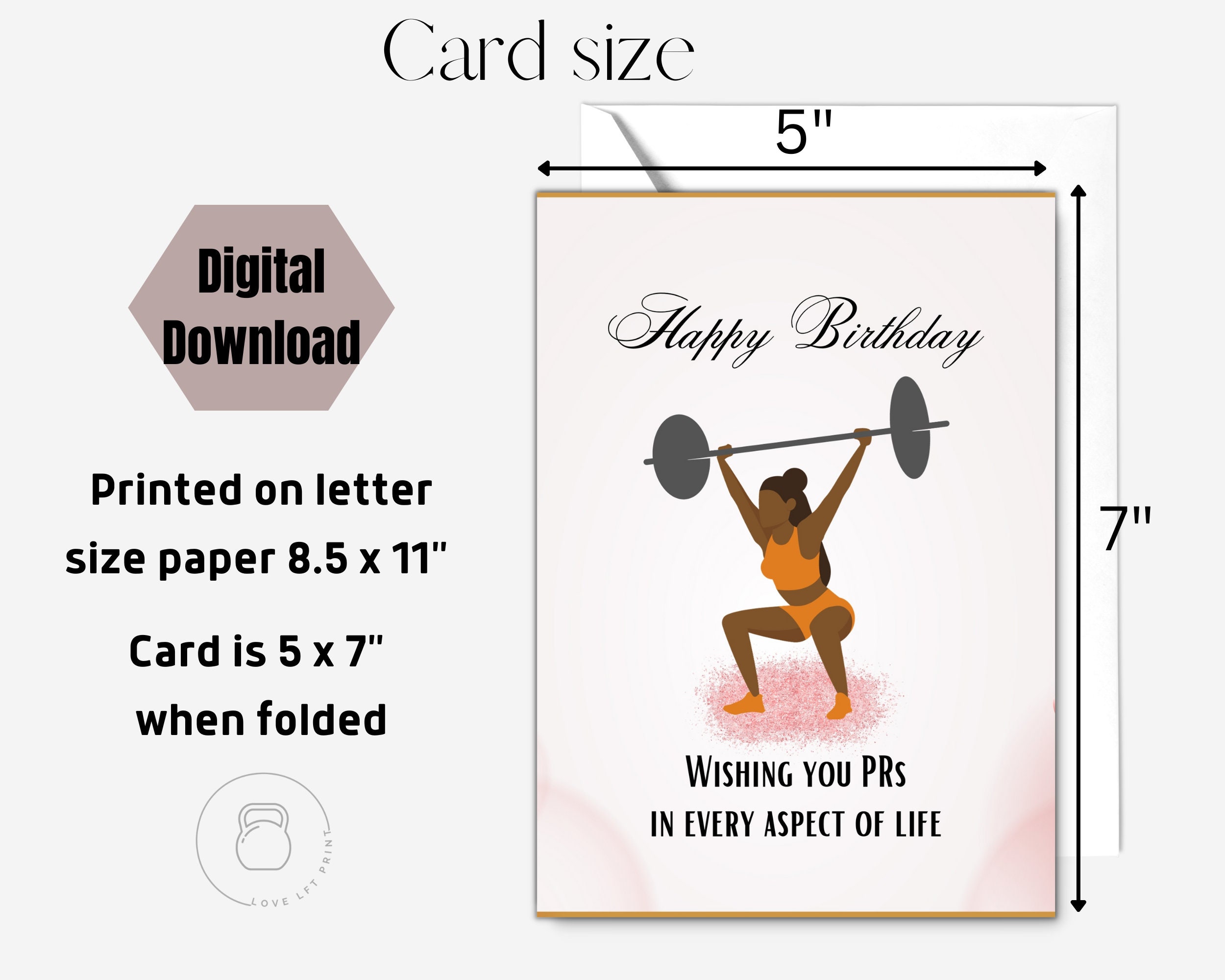 Black Girl Gym Card, African American Fitness Gift, Gym Card for Her ...