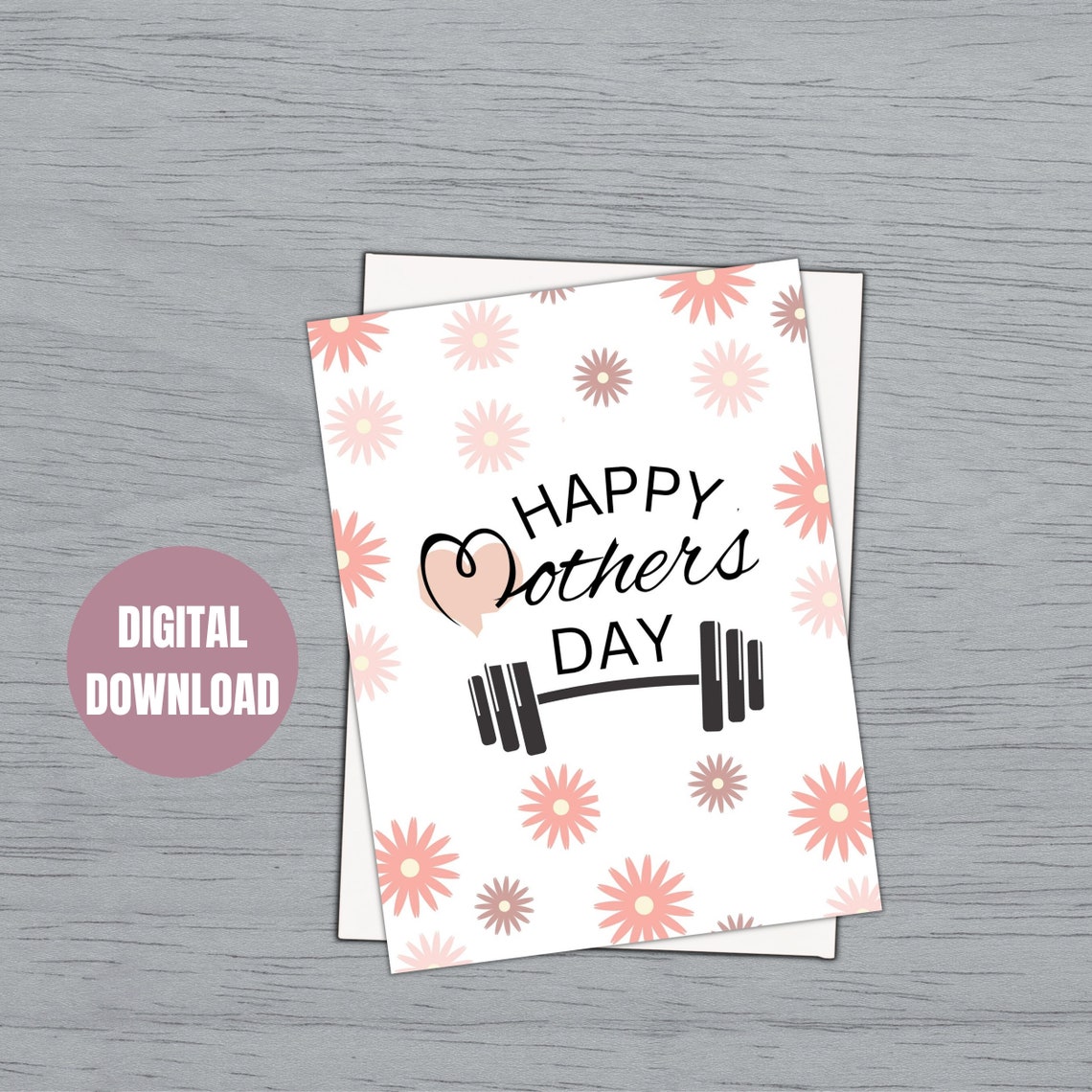 Gym Mother's Day Mum Card Fitness Mothers Day Card Card for Gym Lover ...