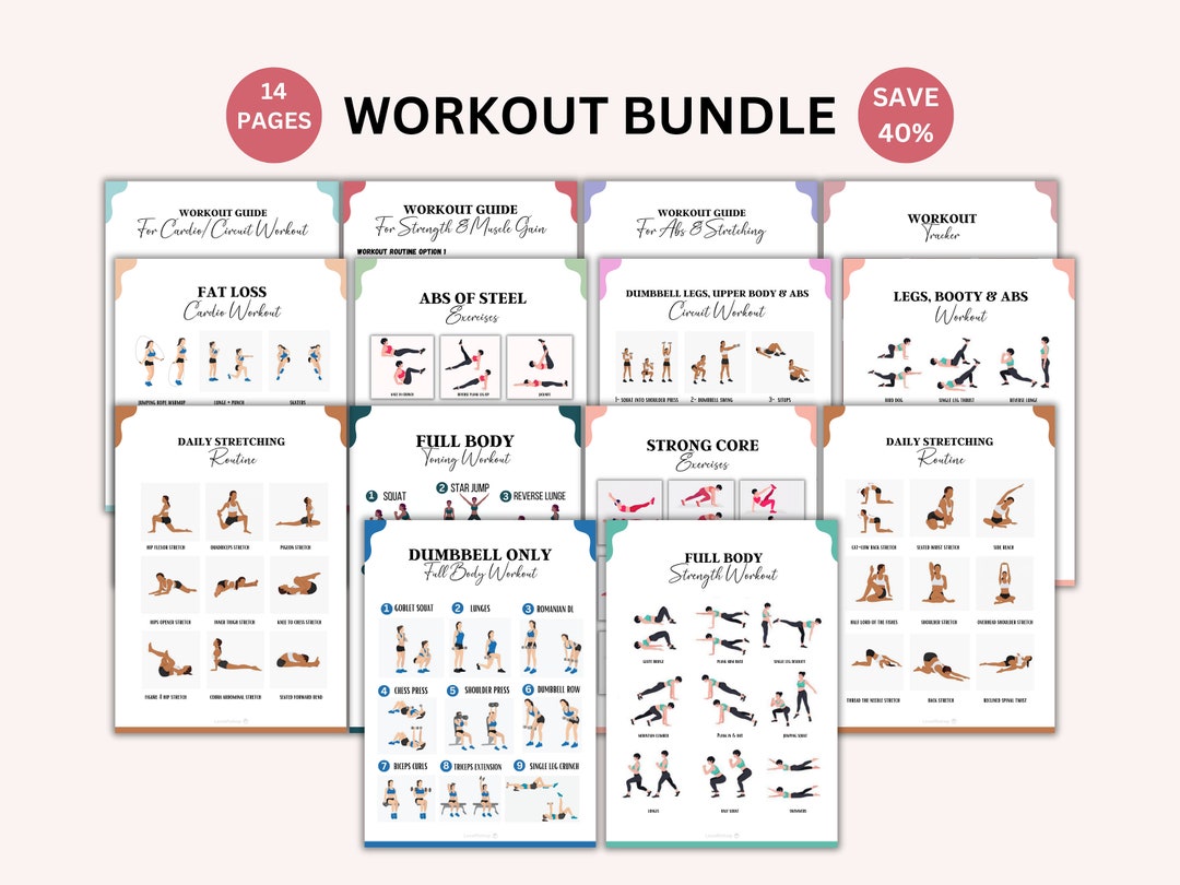 Full Body Exercise Workout Bundle, Full Body Workouts, Fitness Guide ...