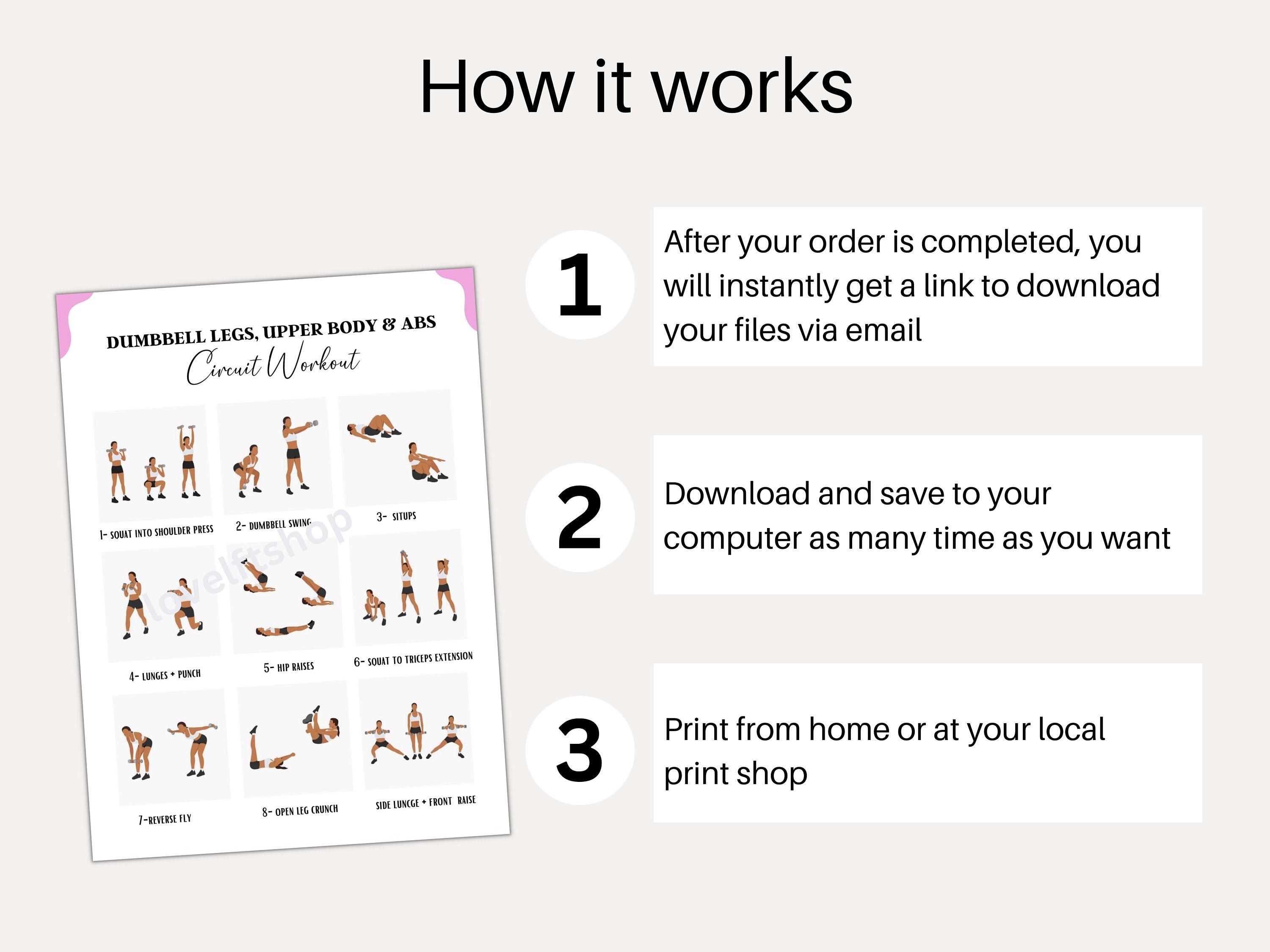 Home Workout Plan| Dumbbell Workout| Strength Weight Training Plan ...