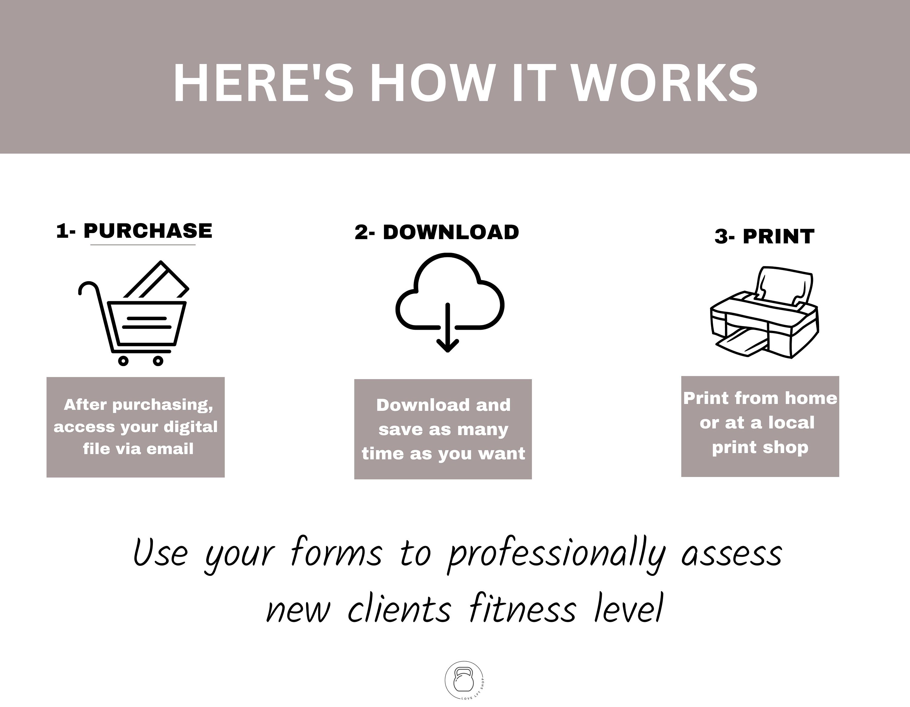 Personal Training Assessment Forms| New Client Intake Form| Personal ...