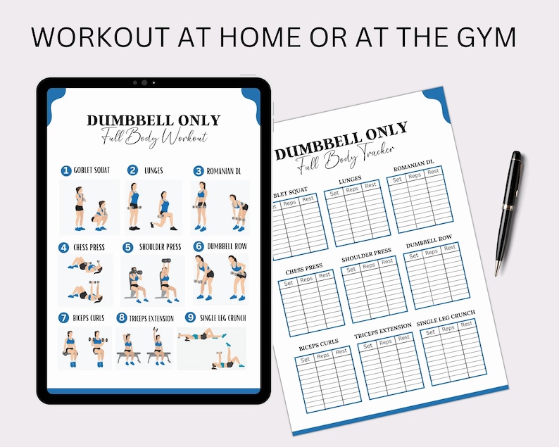 Home Workout Plan| Dumbbell Workout| Strength Weight Training Plan ...