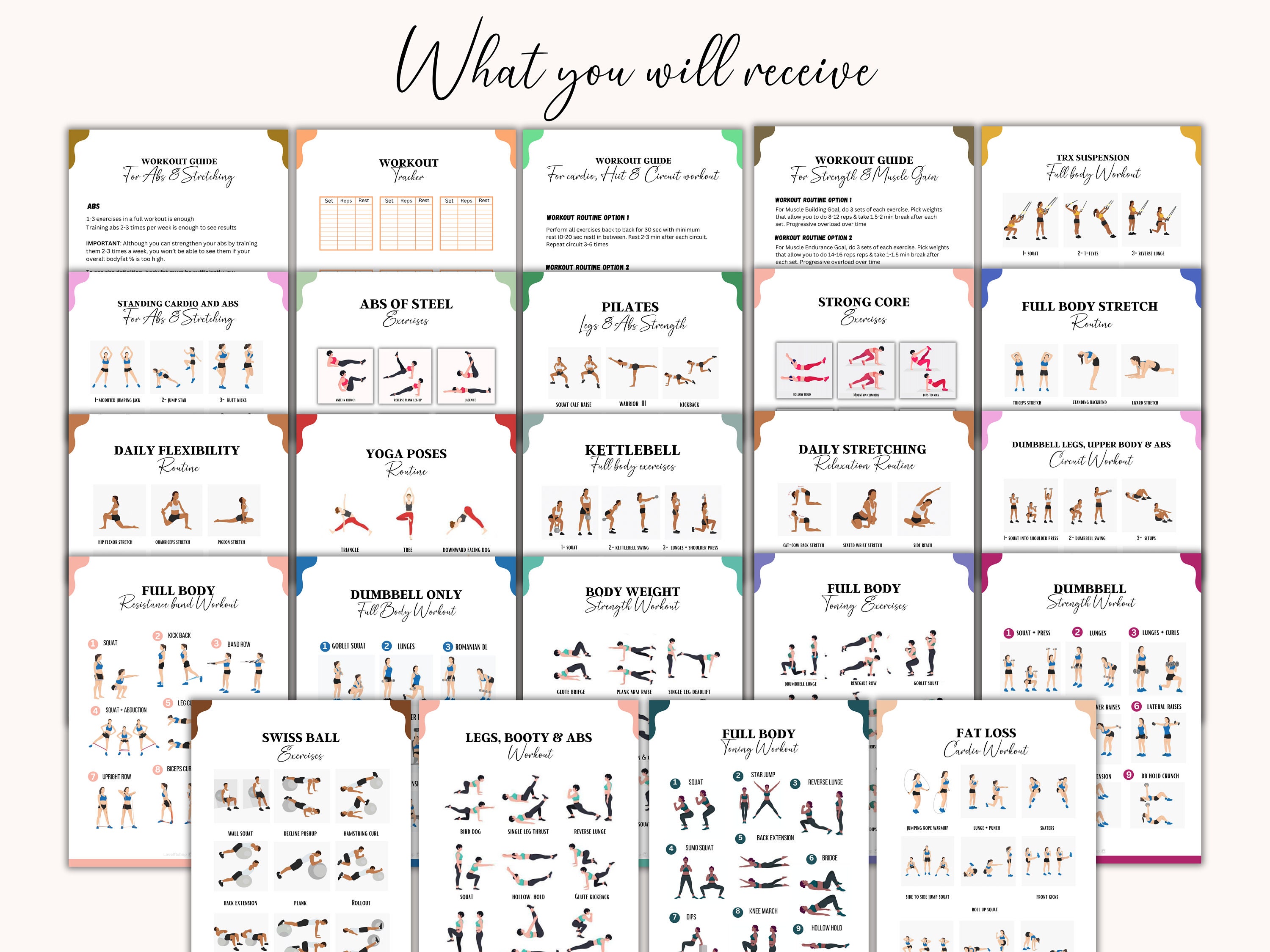 Mega Full Body Exercise Workout Bundle, Full Body Workout, Fitness ...