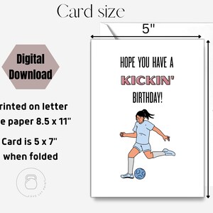 Printable Soccer Birthday Card | Digital Soccer Themed Digital Card ...