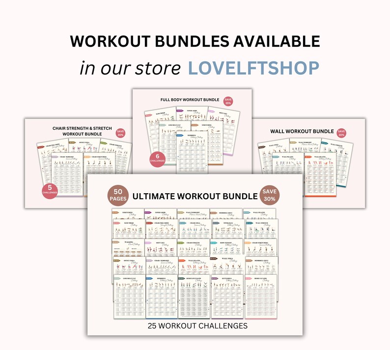 Full Body Exercise Workout Bundle, Full Body Workout, Fitness Guide ...