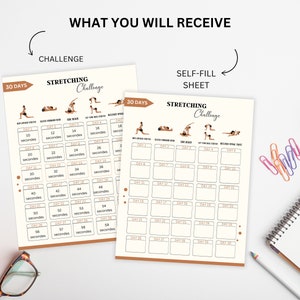 30 Day Stretching Challenge, Stretch Routine, Home Workout Women ...