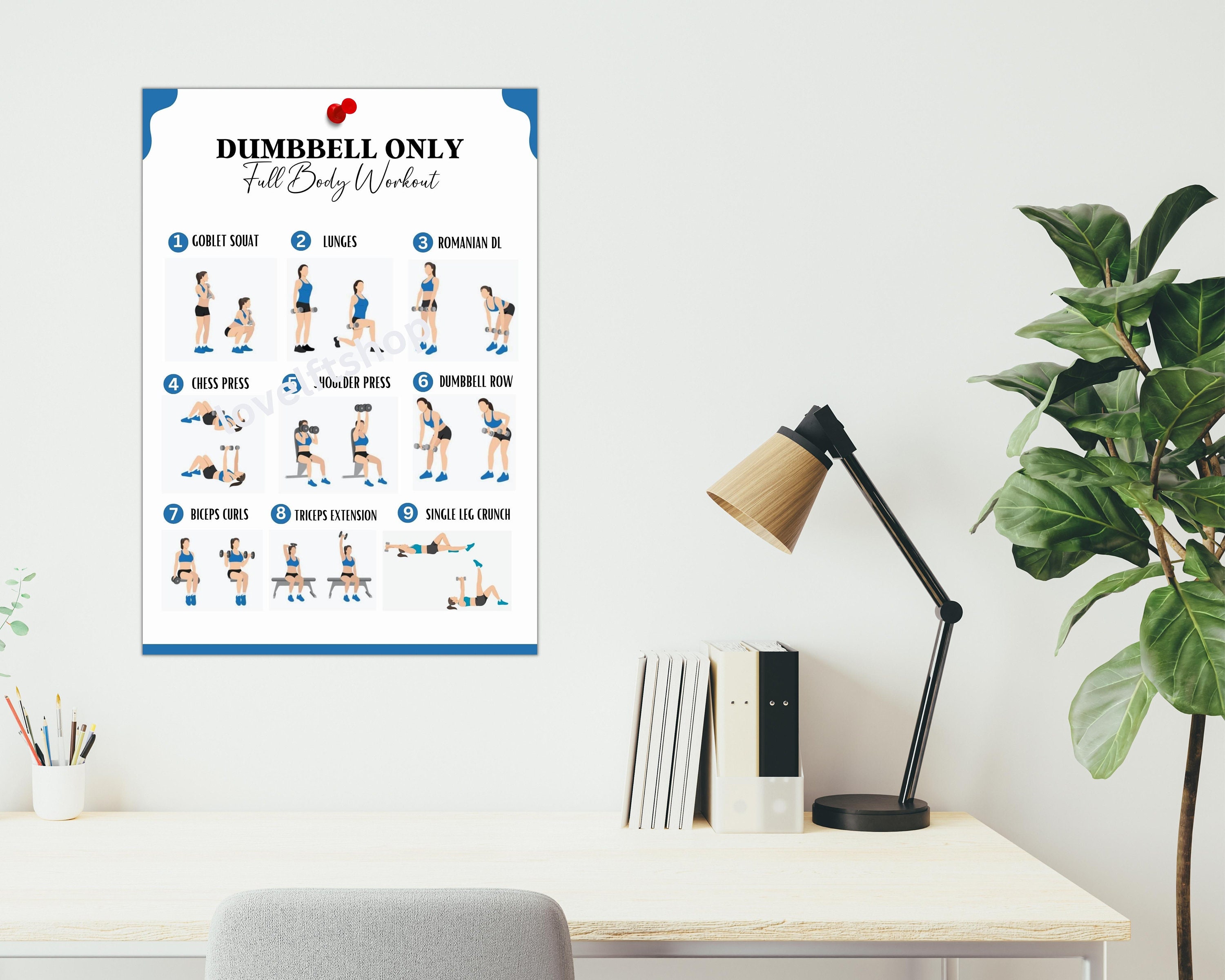 Home Workout Plan| Dumbbell Workout| Strength Weight Training Plan ...