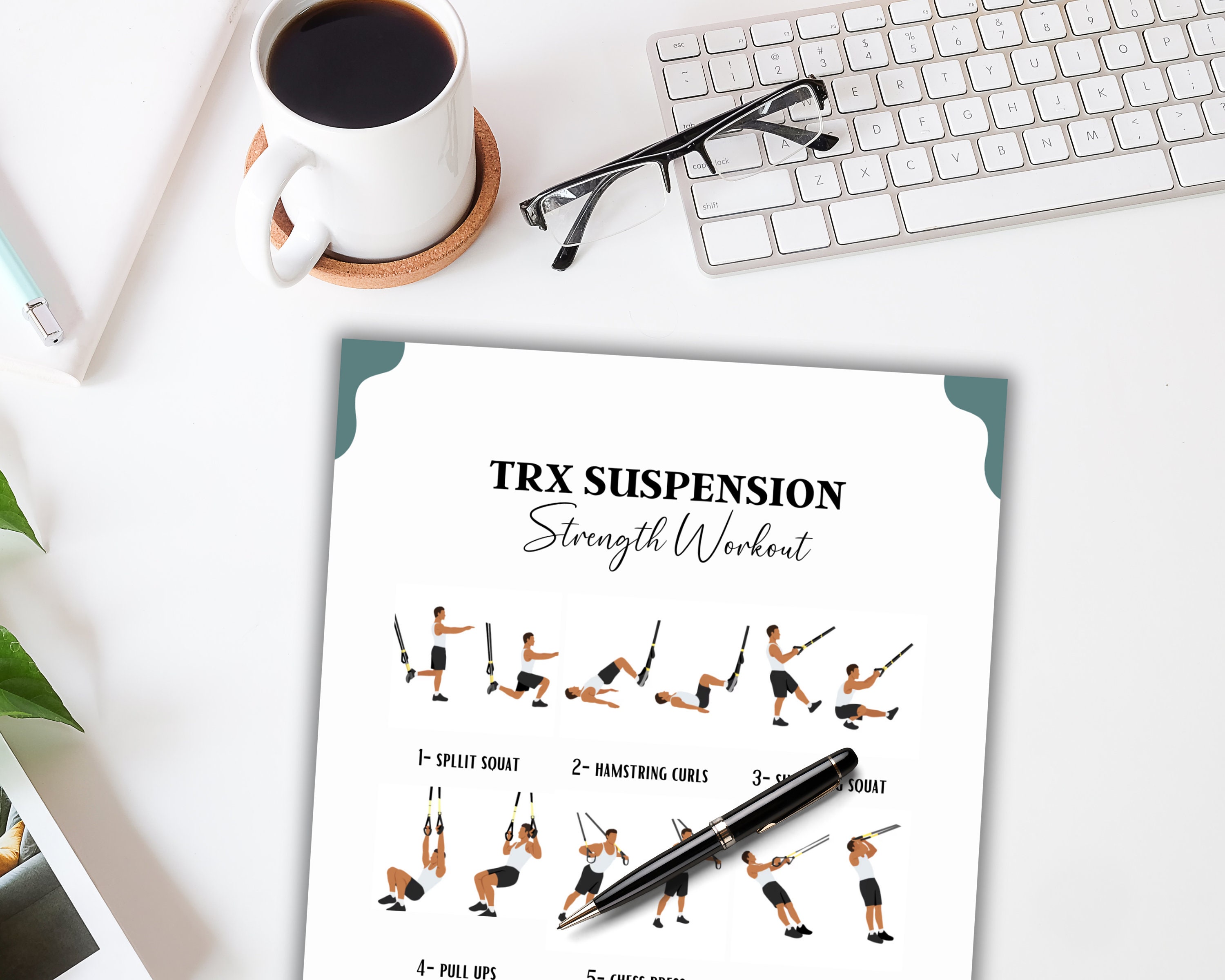 TRX Suspension Exercise Guide for Men Trx Workout, Men TRX Fitness ...