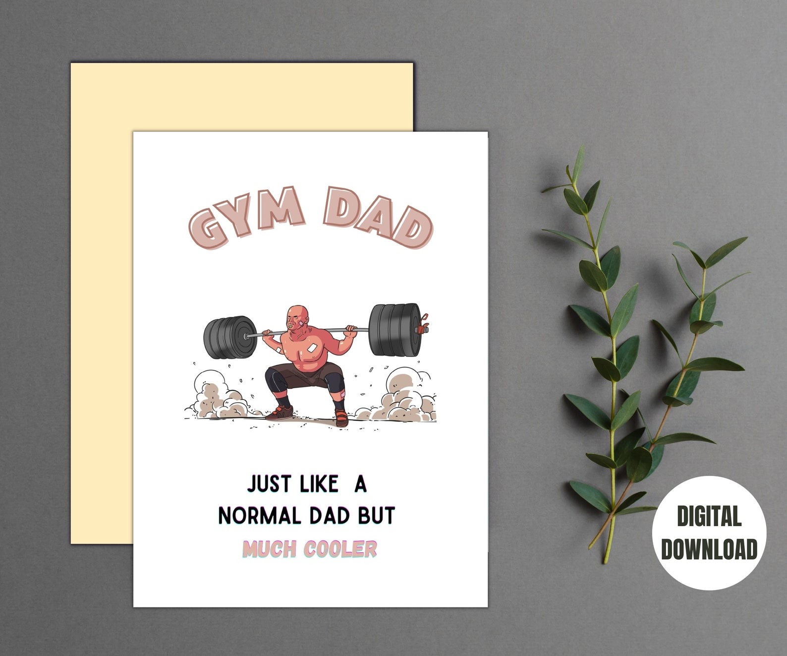 Gym Dad Birthday Card| Fathers Day Card| Gym Card for Dad| Funny Father ...