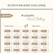30 Day Walking Challenge, Printable Workout, Digital Walking Planner ...