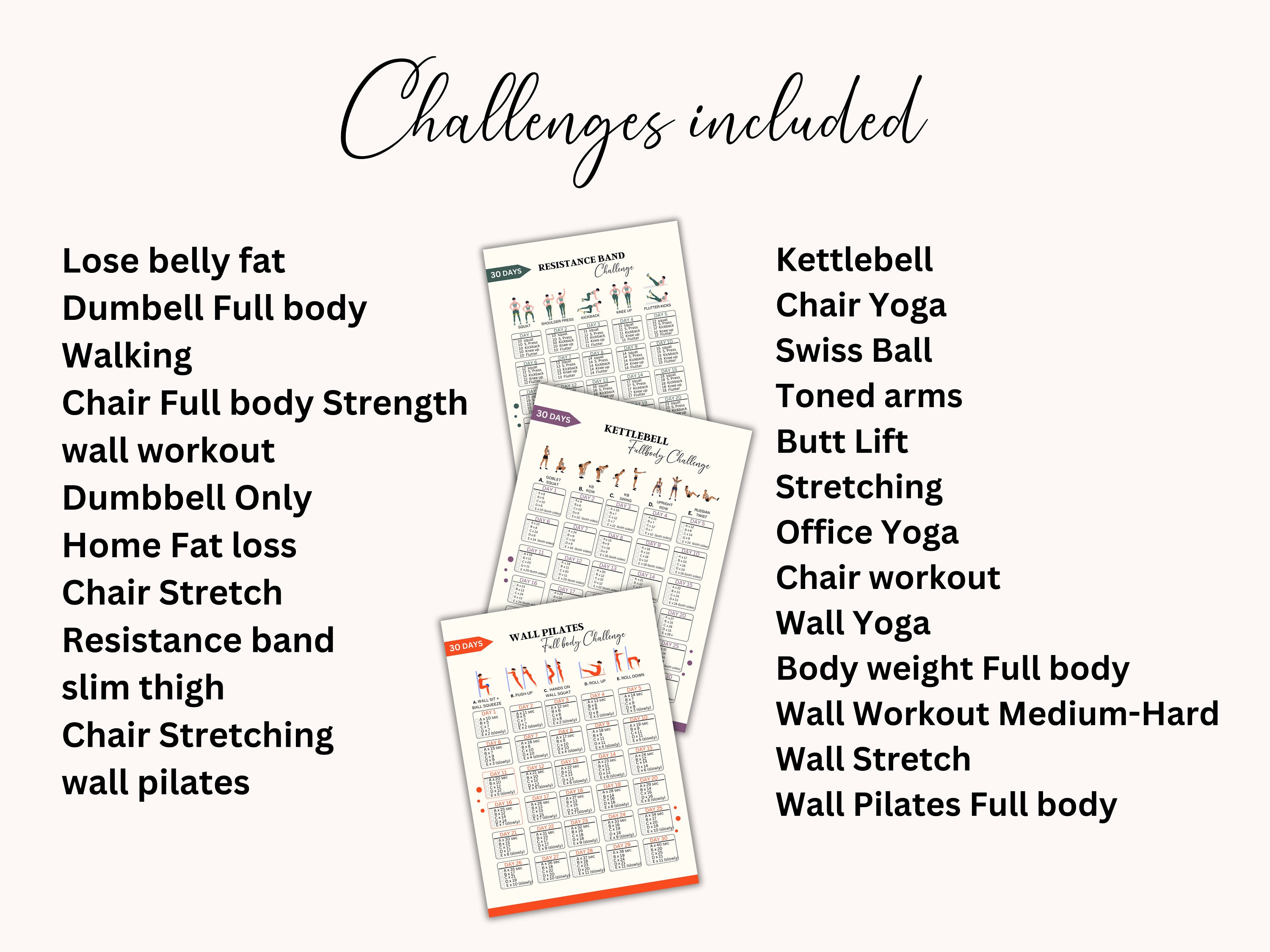 Full Body Exercise Workout Bundle, Full Body Workout, Fitness Guide ...
