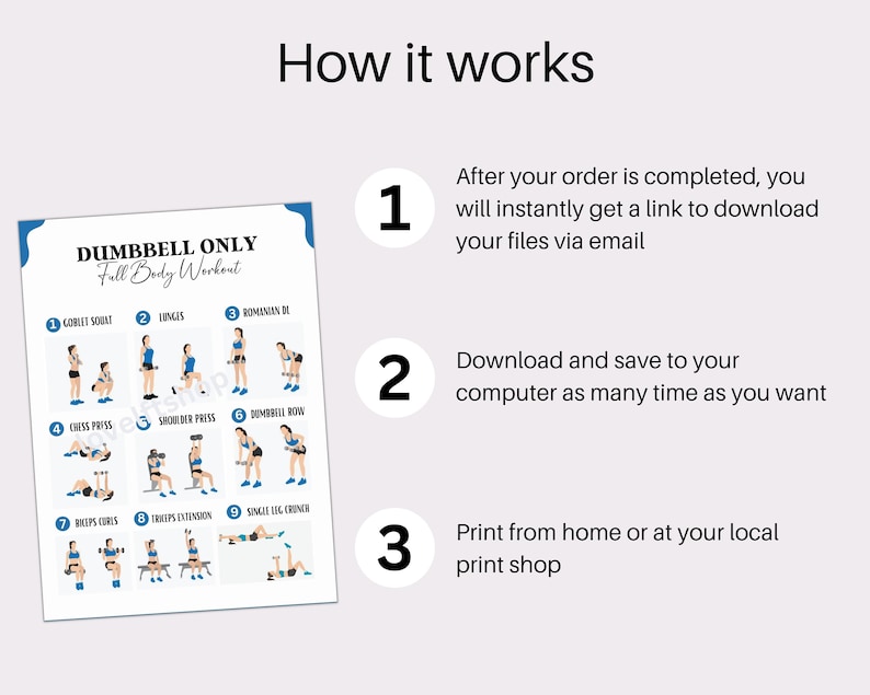 Home Workout Plan| Dumbbell Workout| Strength Weight Training Plan ...