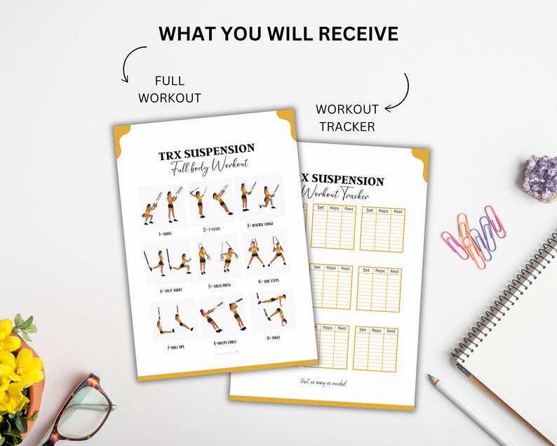 TRX Suspension Exercise Guide, Trx Workout, TRX Fitness Challenge, Flat ...