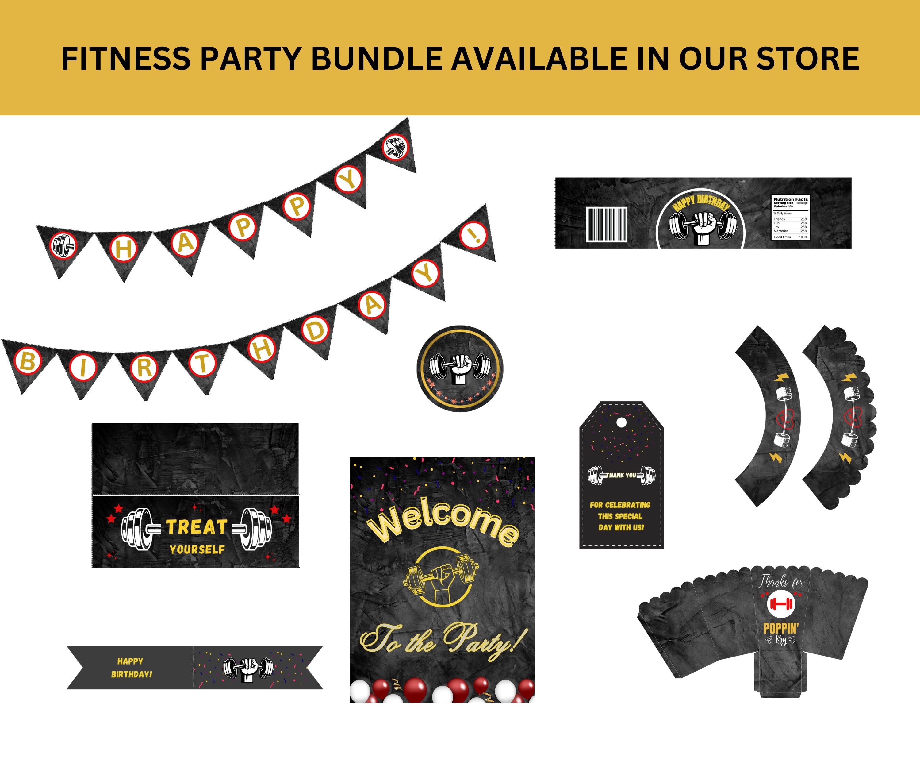 Fitness Birthday Invitation Crossfit Birthday Invitation Crossfit ...