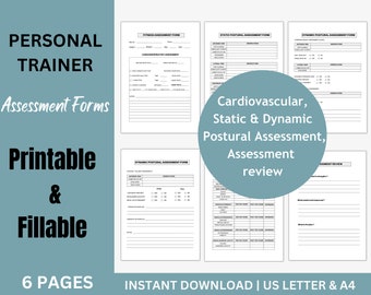Personal Training Fitness Assessment - Etsy