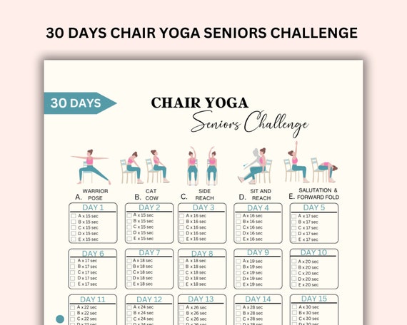 Yoga Chairs For Adults Seated Flow Guide - Chair Yoga Chart For ...