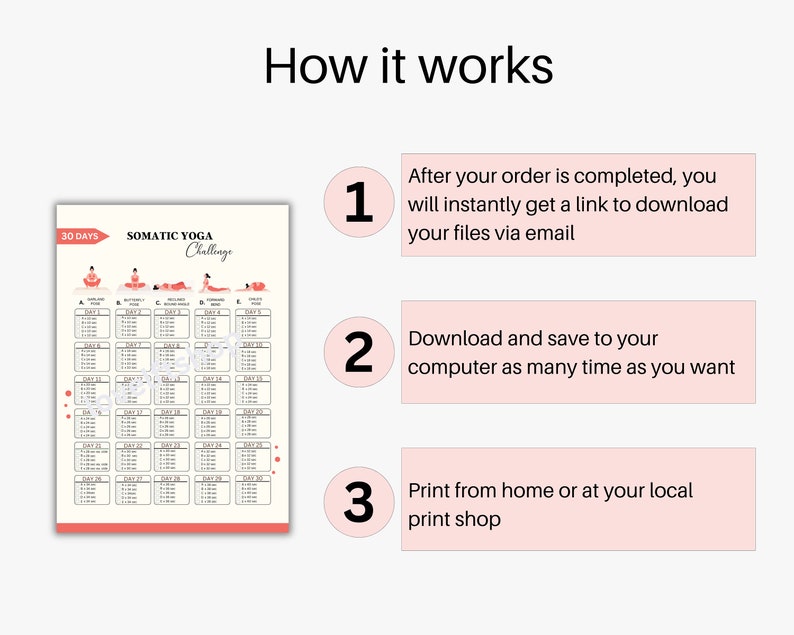 30 Day Somatic Yoga Exercise Challenge, Somatic Healing Coping Skills ...