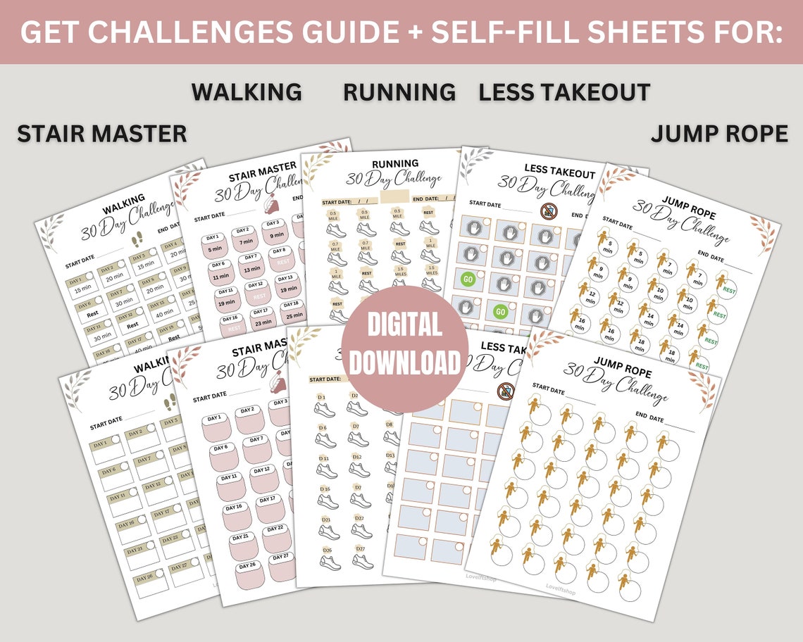 Weight Loss Challenge 30 Day Challenge Lose Weight Weight Loss Tracker ...